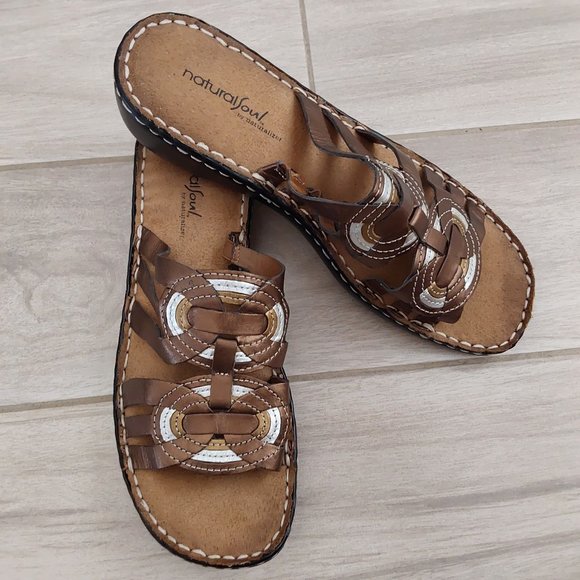 Natural Soul | Shoes | Natural Soul Nwob Caslin Metallic Leather Slip ...